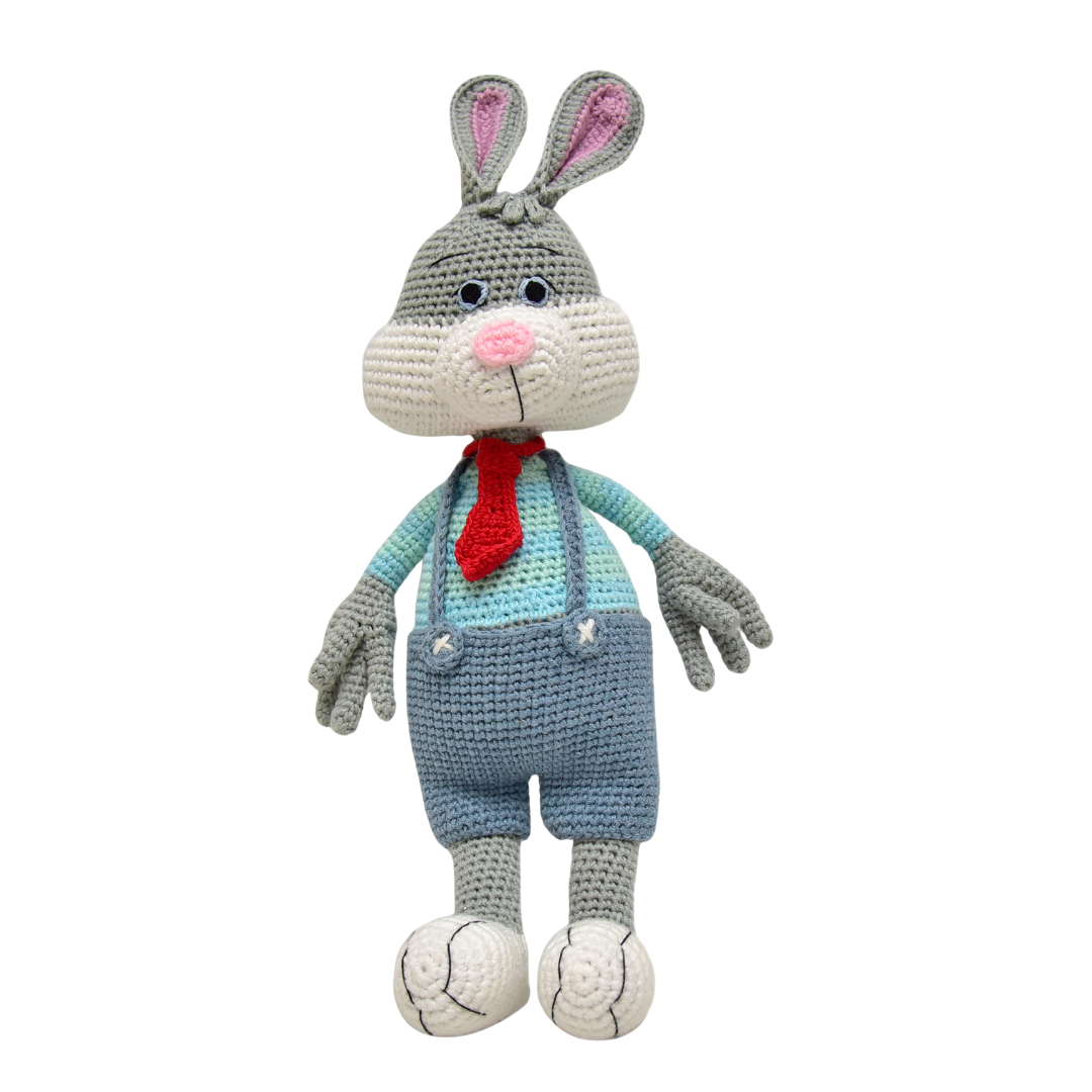 Handmade Jasper the Bunny | Cuddly Crochet Plush for Kids – HAPPY THREADS